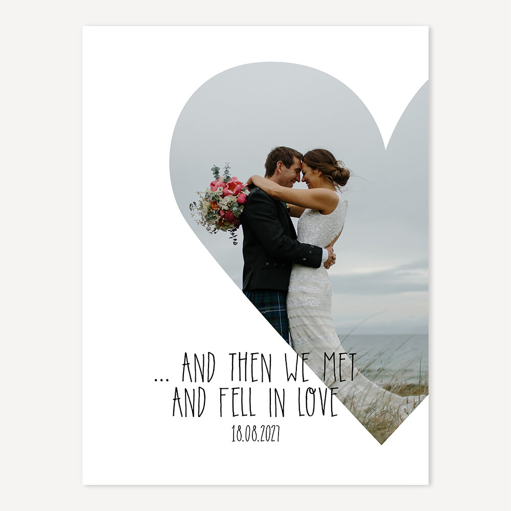 Hochzeitsposter "And then we met" - Download oder Druck