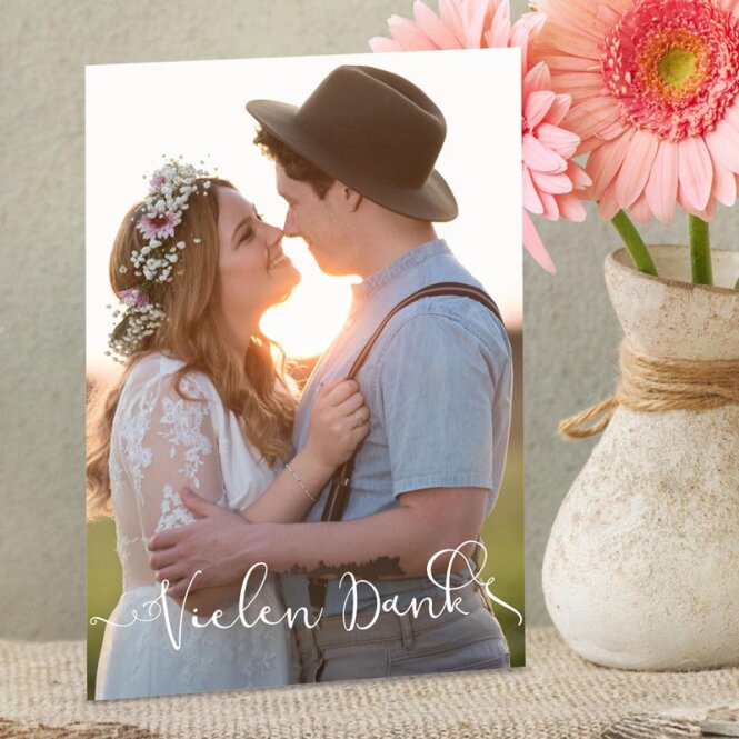 Danksagung Hochzeit "Innige Liebe" hier bestellen!