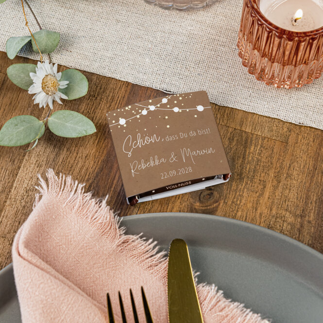 Banderole Mini Schokolade "Party Lights" | bestellen